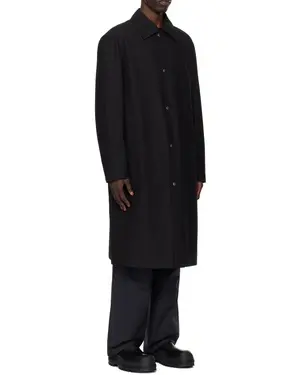 JIL SANDER Long Coat With Logo Detail