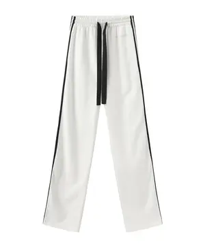 Marissa Chiara Track Pants With Contrast Stripes - White