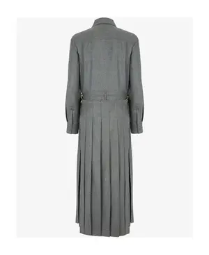 Fendi Long Sleeved Pleated Shirt-style Jumpsuit