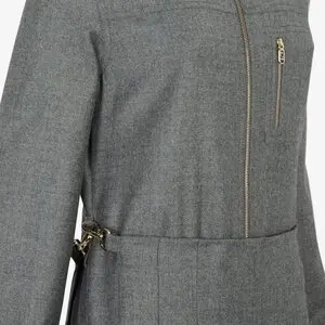 Fendi Long Sleeved Pleated Shirt-style Jumpsuit