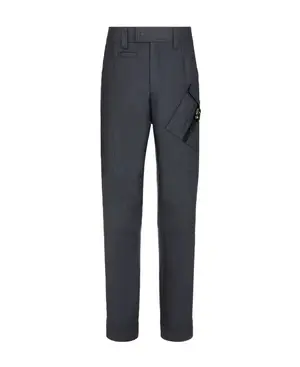 Dior Navy Blue Waxed Cotton Poplin Cargo Pants - Dark Blue