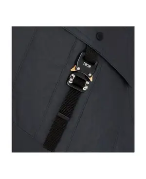 Dior Navy Blue Waxed Cotton Poplin Cargo Pants - Dark Blue
