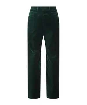 Gucci Stretch Velvet Wide-leg Trousers - Dark Green