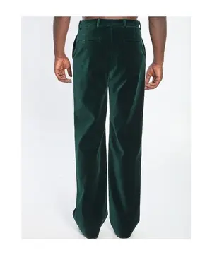 Gucci Stretch Velvet Wide-leg Trousers - Dark Green