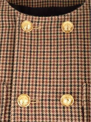 Celine Chelsea Jacket In Double Houndstooth Wool