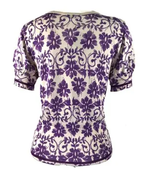 Max Mara Short Sleeve Knitted Cardigan - Multicolor