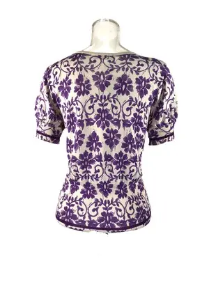 Max Mara Short Sleeve Knitted Cardigan - Multicolor