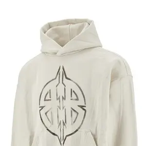 Balenciaga Logo Printed Hoodie - White