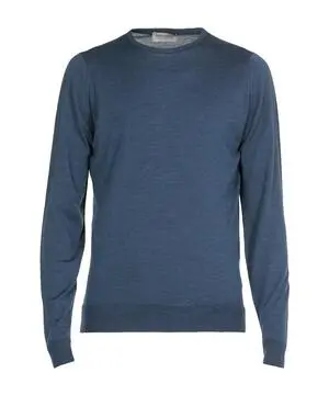 John Smedley Lundy Crewneck Long-sleeved Woolen Pullover - Blue