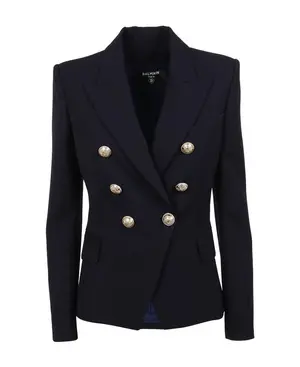 Balmain Notched Lapel Six-button Double-breasted Blazer