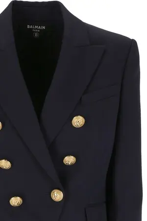 Balmain Notched Lapel Six-button Double-breasted Blazer