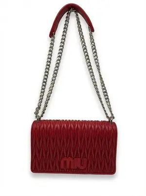 Miu Miu Quilted Leather Flap Shoulder Bag