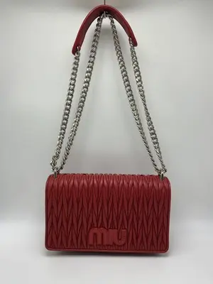 Miu Miu Quilted Leather Flap Shoulder Bag