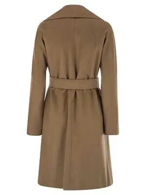 Max Mara Dravenna Pure Wool Belted Coat - Brown