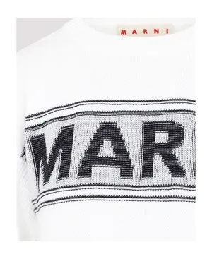 Marni Logo Intarsia Knitted Crewneck Jumper