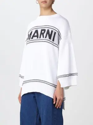 Marni Logo Intarsia Knitted Crewneck Jumper