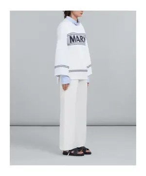 Marni Logo Intarsia Knitted Crewneck Jumper
