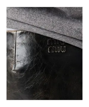 Miu Miu Leather Slit Mini Skirt