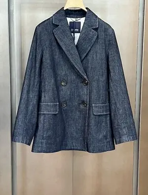 Max Mara Double-breasted Denim Blazer