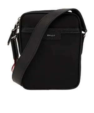Bally Code Logo Printed Crossbody Bag - Black