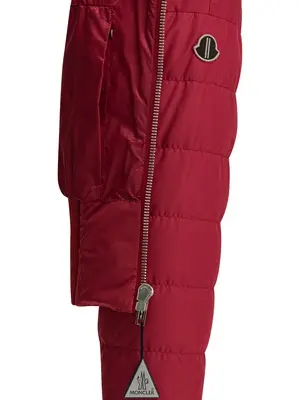 Moncler Cropped Quilted Down Jacket - Red