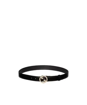 Gucci Blondie Belt With Double G Buckle - Black