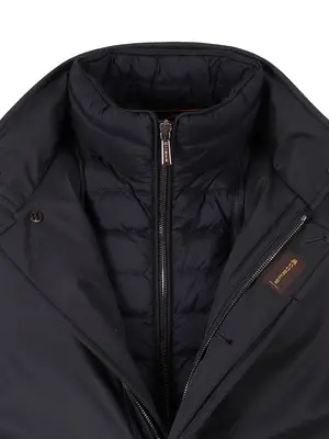 MOORER Quilted Padded Jacket With Stand-up Collar - Black
