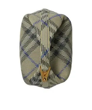 Burberry Checked Zipped Medium Tote Bag - Moss Color