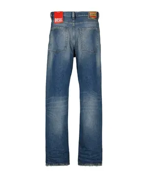 DIESEL® Straight Cut Distressed Jeans - Denim