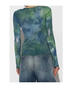 DIESEL® Tie-dye V-neck Cardigan