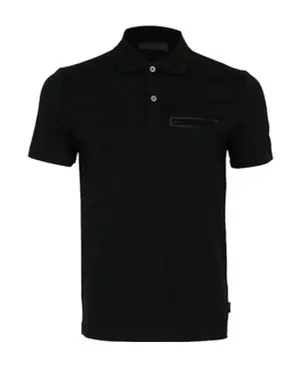 Prada Logo Polo Shirt - Black