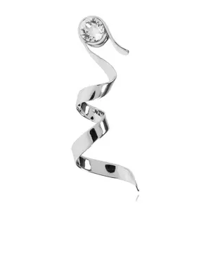 Dries Van Noten Embellished Swirl Earrings - Silver