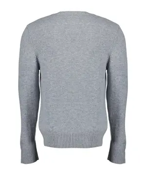 Officine Générale Crew Neck Long Sleeve Sweater - Gray