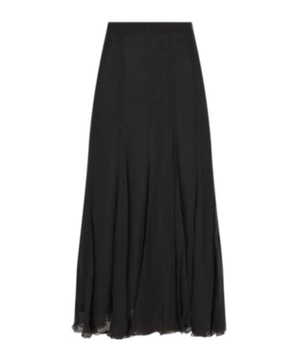 Chloé Pleated Chiffon Midi Skirt