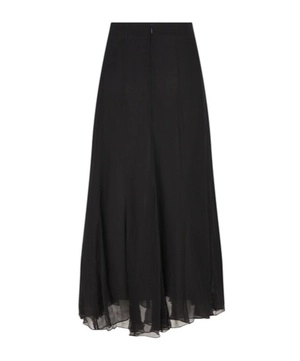 Chloé Pleated Chiffon Midi Skirt