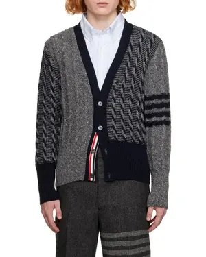Thom Browne 4-bar Stripe Detailed Cardigan