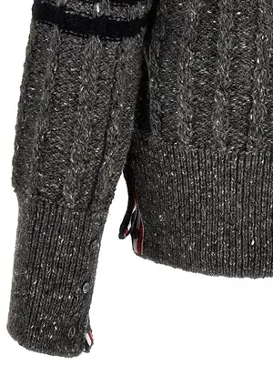 Thom Browne 4-bar Stripe Detailed Cardigan