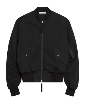 Helmut Lang Zip Up Bomber Jacket With Removable Harness