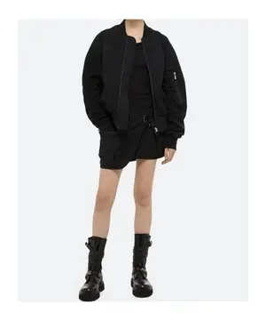 Helmut Lang Zip Up Bomber Jacket With Removable Harness