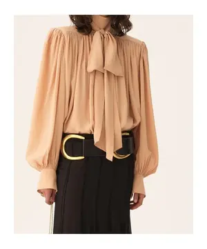 Chloé Long Sleeve Blouse With Pussy Bow Detail