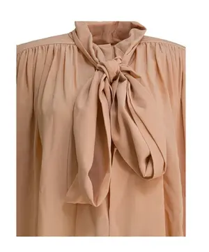 Chloé Long Sleeve Blouse With Pussy Bow Detail