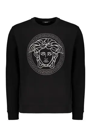 Versace Medusa Embellished Crewneck Sweatshirt