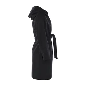 Max Mara Newmang Belted Hooded Coat - Black