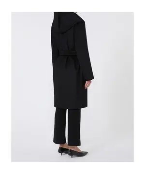 Max Mara Newmang Belted Hooded Coat - Black