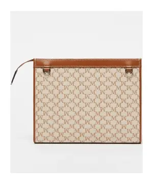 Max Mara Logo Plaque Zip-up Wallet - Hazelnut Brown