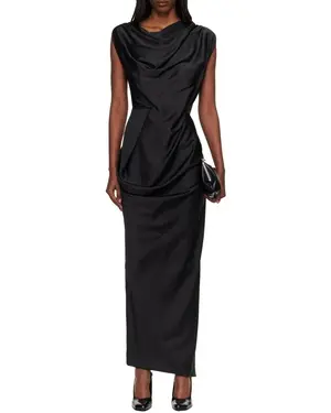 VIVIENNE WESTWOOD Sleeveless Draped Maxi Dress