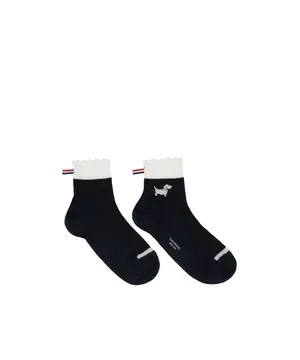 Thom Browne Hector Intarsia Crew Socks - Black
