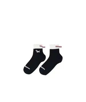 Thom Browne Hector Intarsia Crew Socks - Black