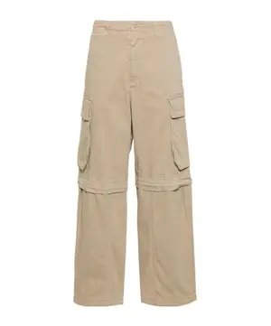 SEMICOUTURE Cargo Trousers With Belt Loops Nude