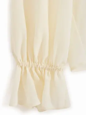 Chloé Ruffled Collar Blouse - White